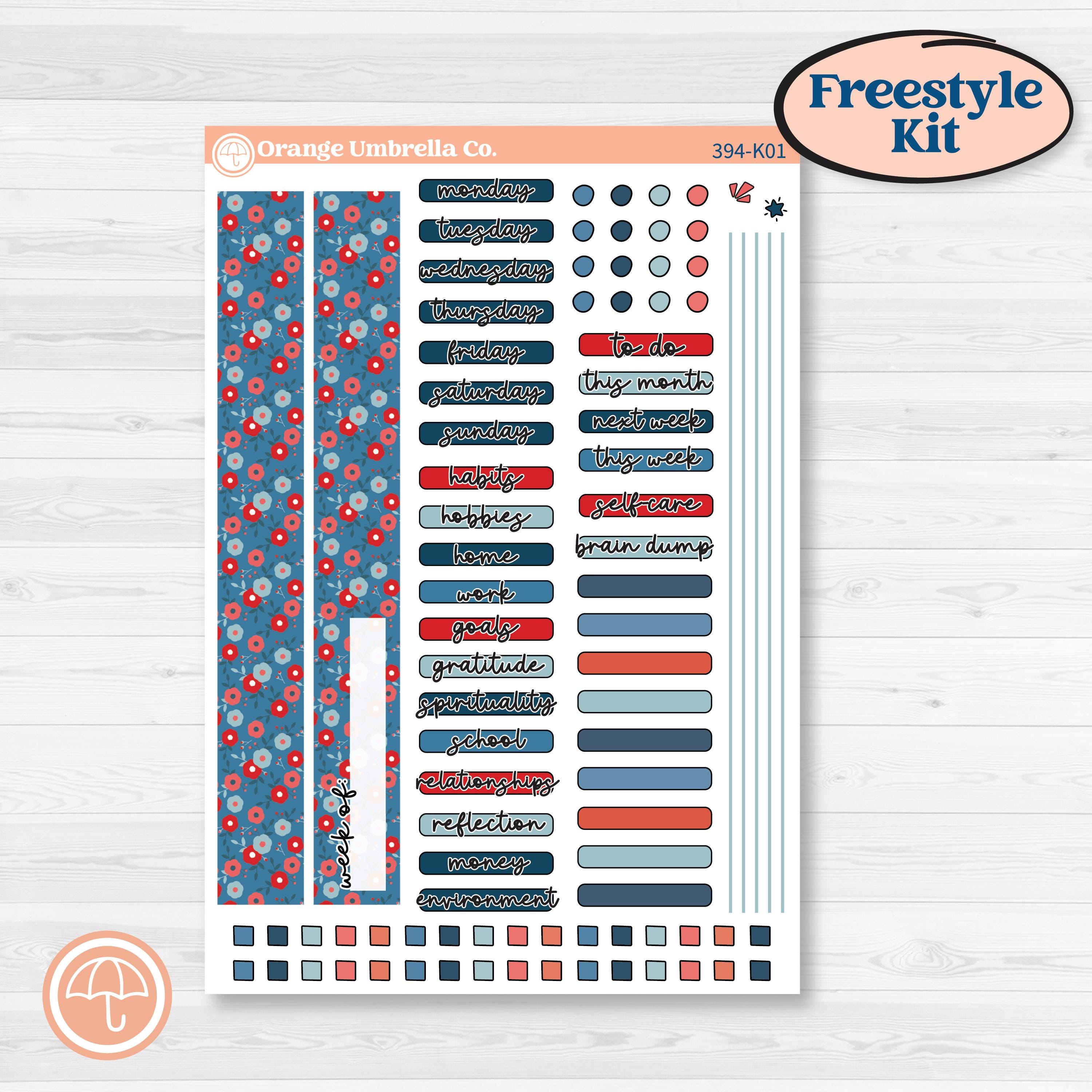 Independence Day | 4th Of July Kit | Freestyle Kit Any Planner Kit Sti