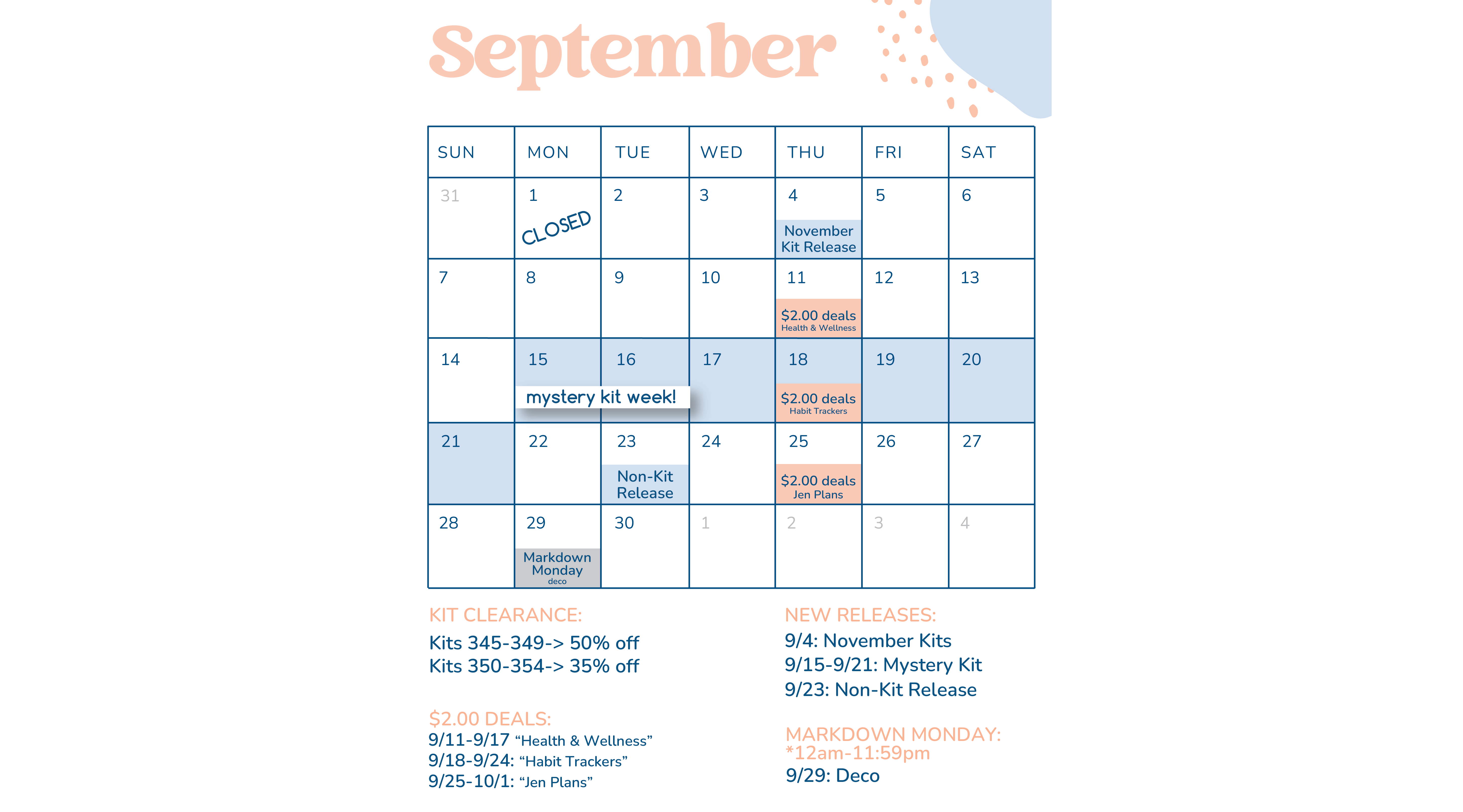September Calendar