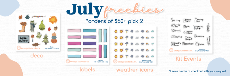 July 2025 Freebies & Calendar — Orange Umbrella Co.