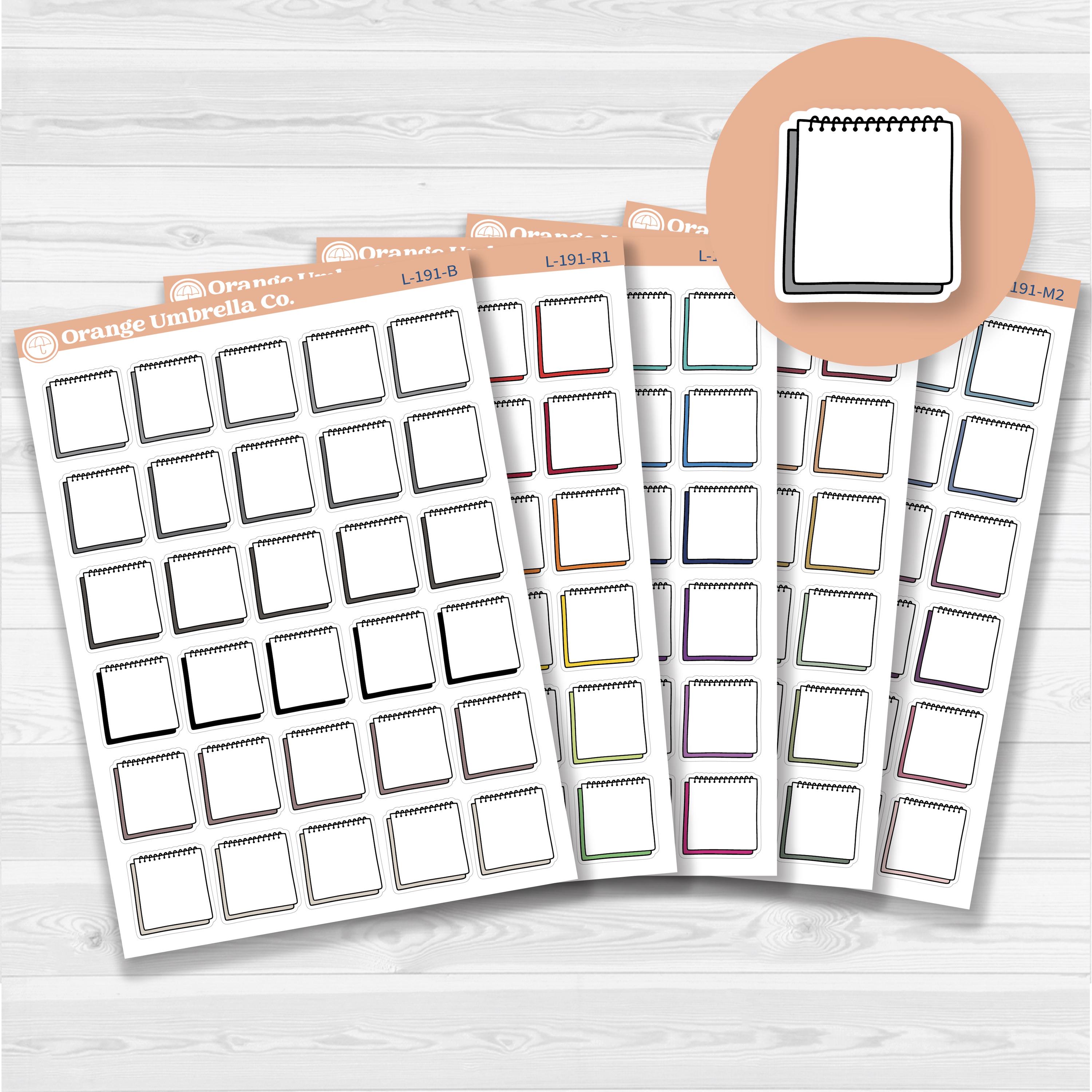 Hand-doodled Sticky Note Labels Planner Stickers | L-191