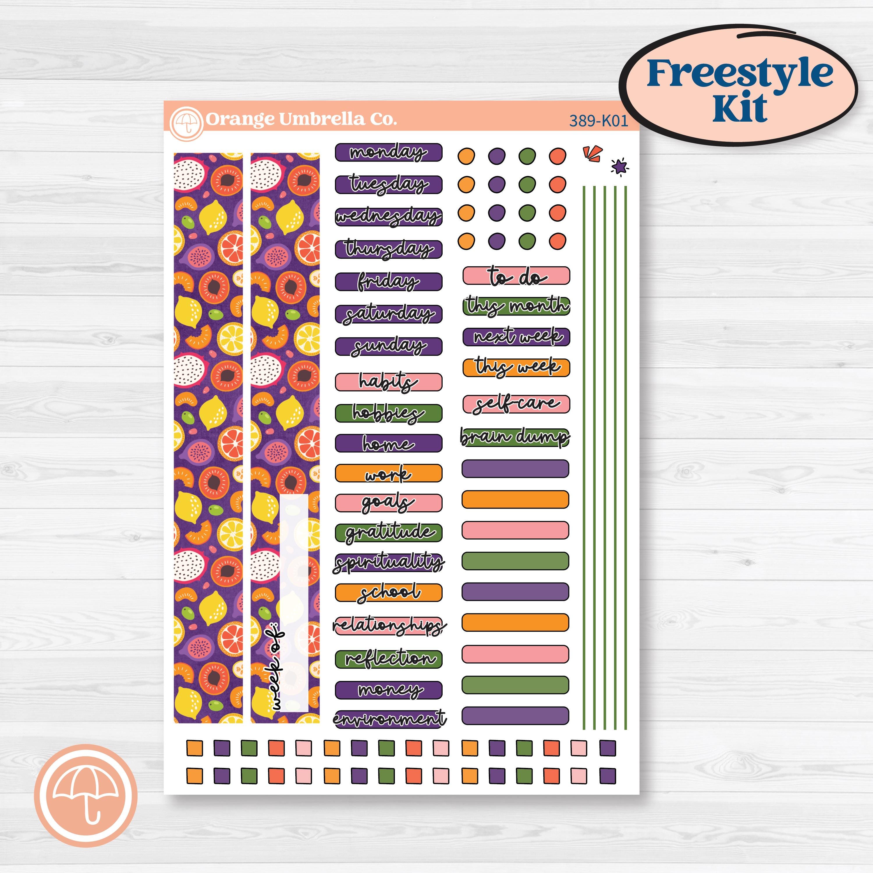 Summer Fruit Kit | Freestyle Kit Any Planner Kit Stickers | Ripe | KIT