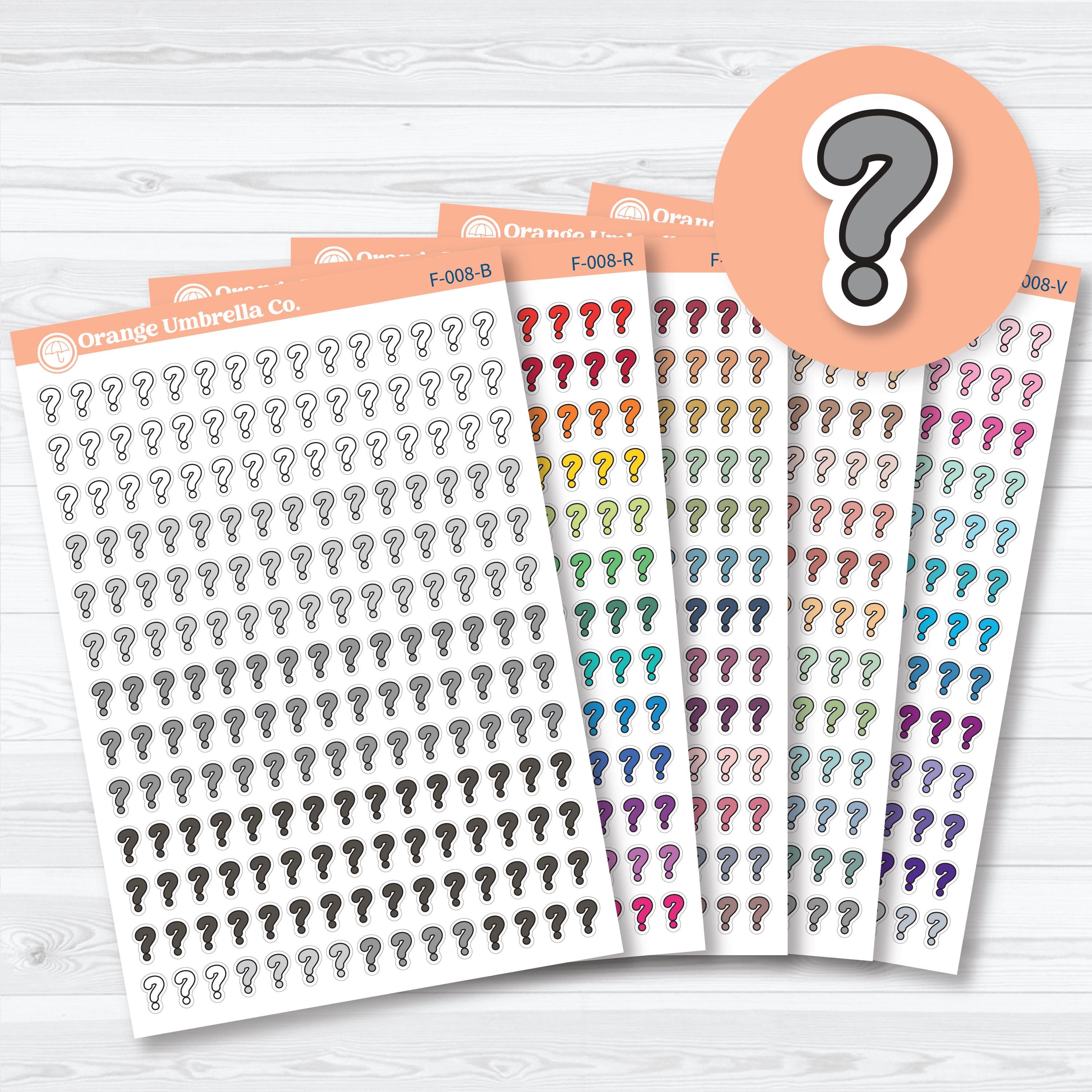Question Mark Bible Study Stickers for Faith Planners & Sermon Notes ...