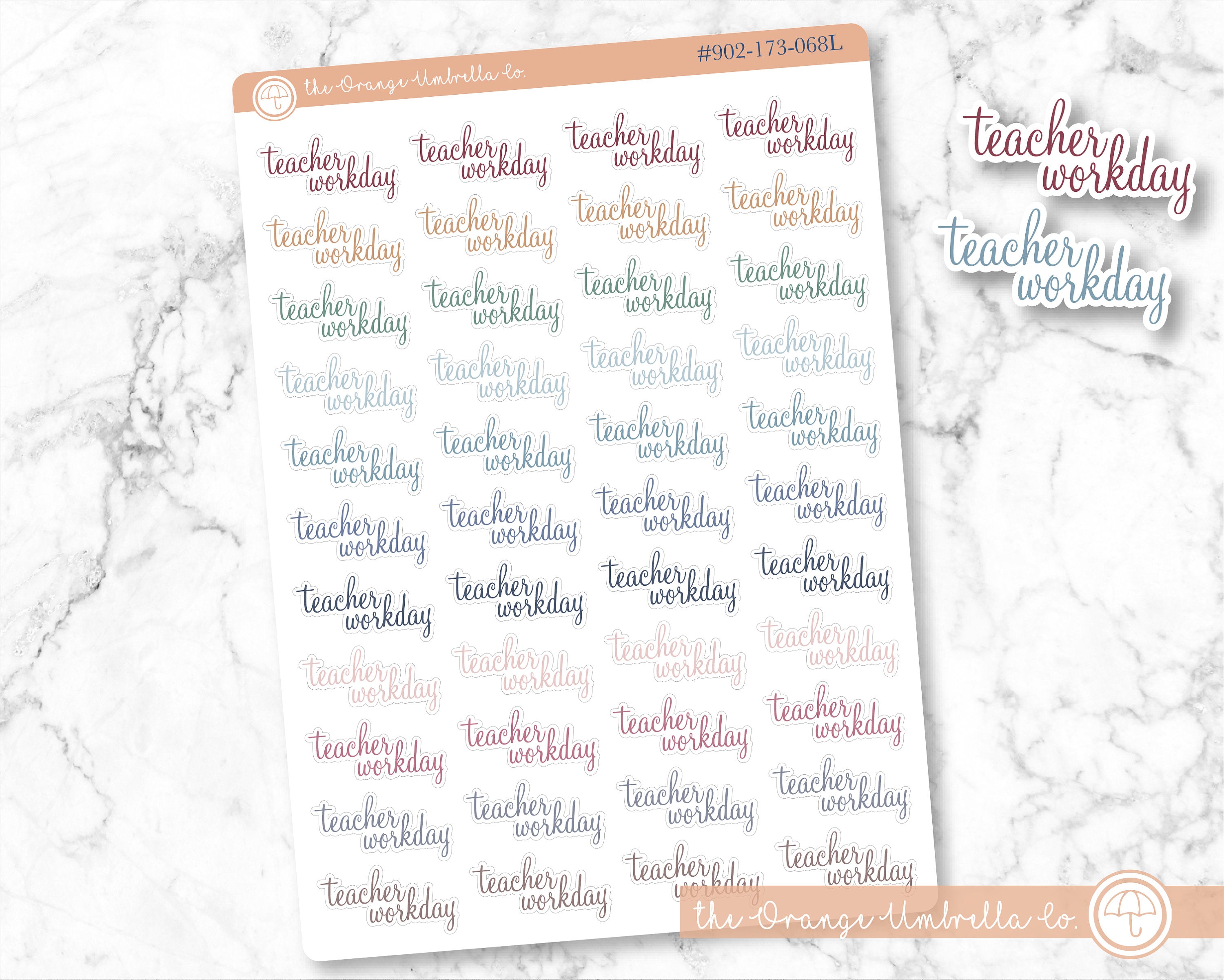 50% OFF - CLEARANCE | Teacher Workday Script Planner Stickers | F4 | 9