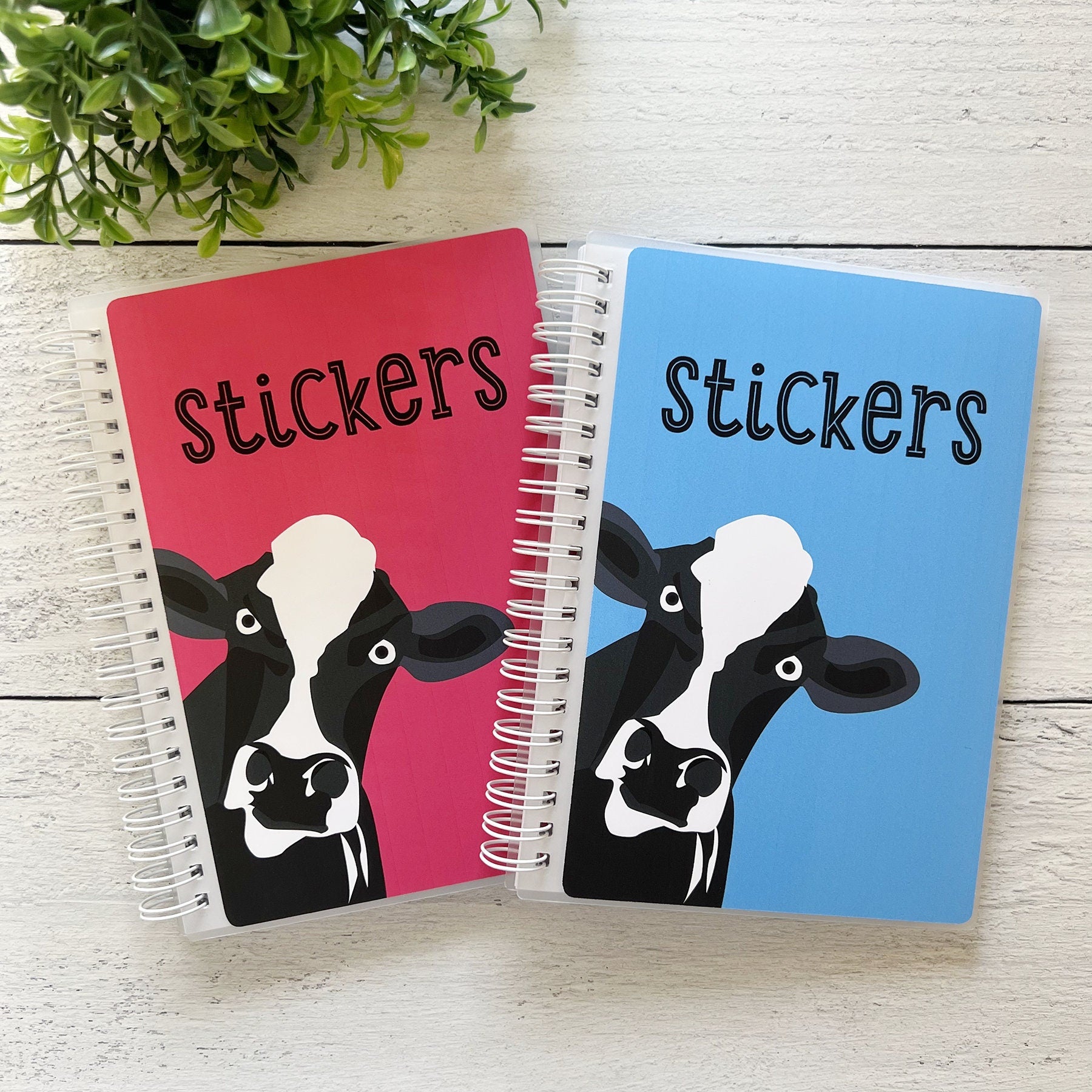 50% OFF CLEARANCE | Cow Reusable Sticker Storage Album For Planner ...