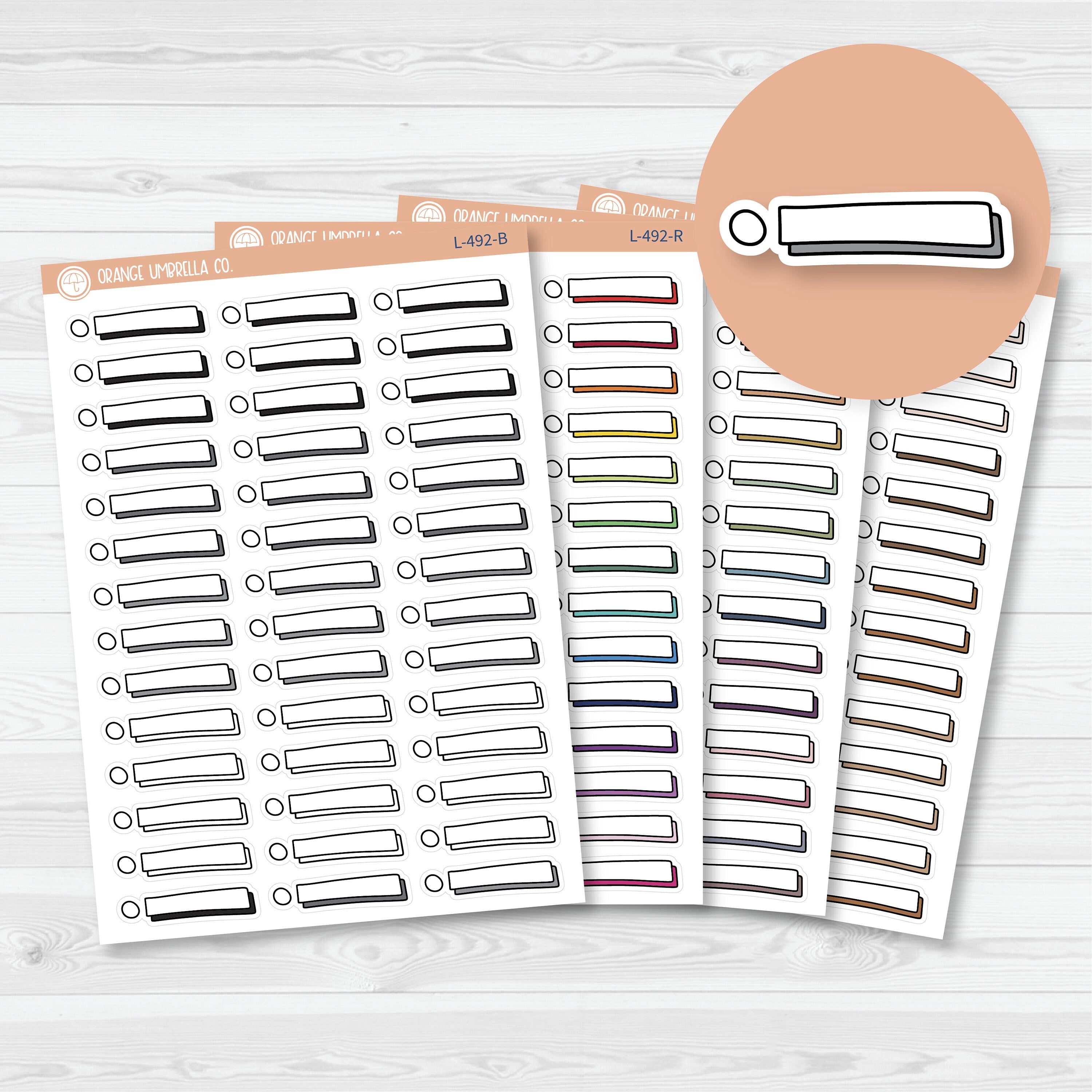 Check List Hand Doodled Label Planner Stickers | L-492